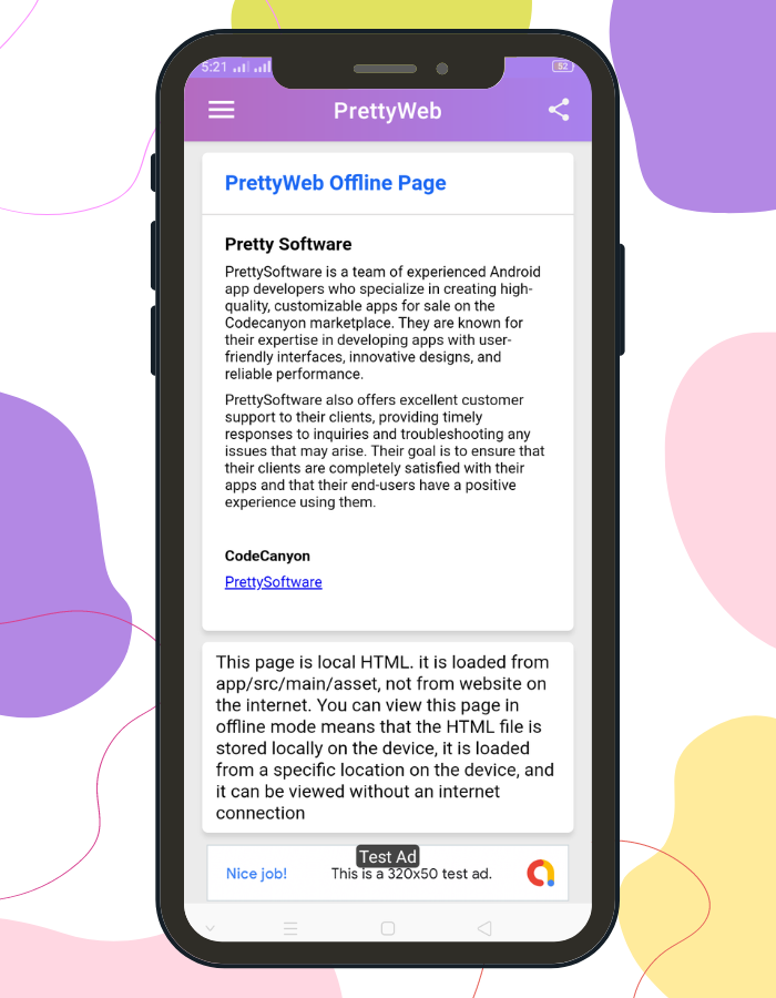Prettyweb Multi Purpose Android Webview App Admob Ads Onesignal Push And Much More By