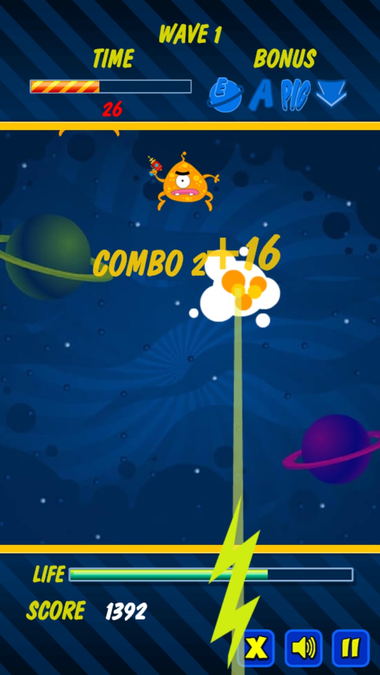 Zap Aliens - HTML5 Arcade Game by codethislab | CodeCanyon