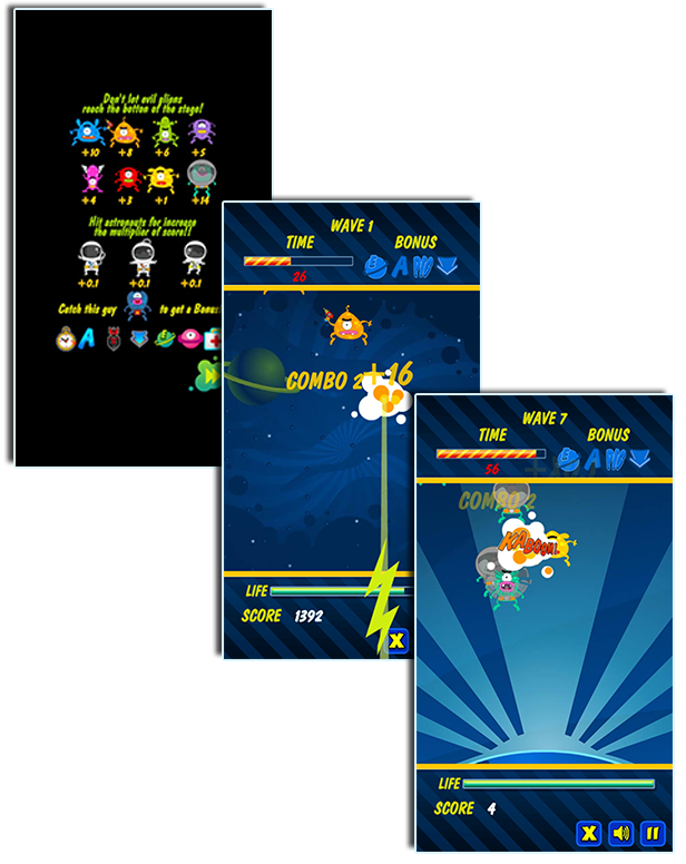 Zap Aliens - HTML5 Arcade Game by codethislab | CodeCanyon
