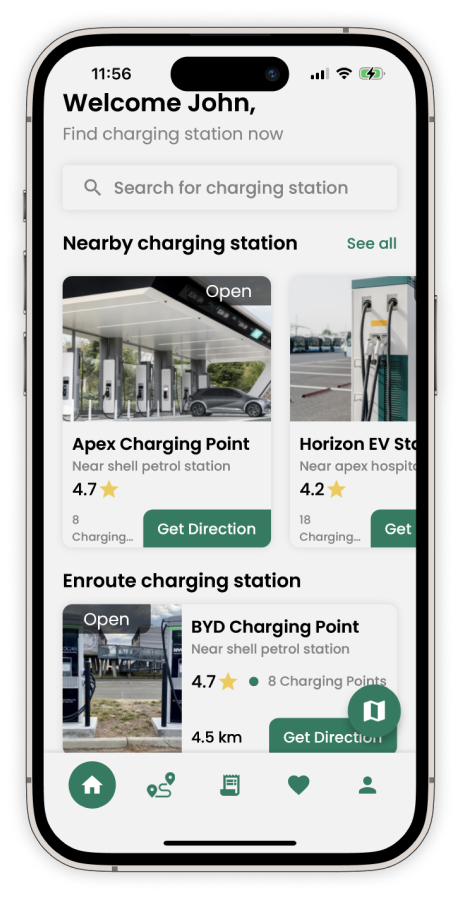 EV Charging Station App | Electric Vehicle Charging Spot App | Flutter ...