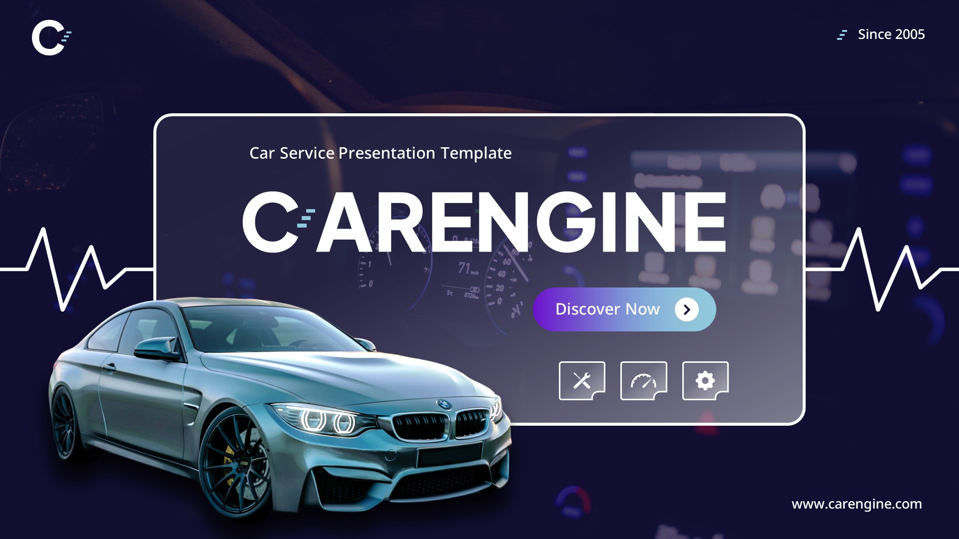 Carengine - Car Service PowerPoint Template, Presentation Templates