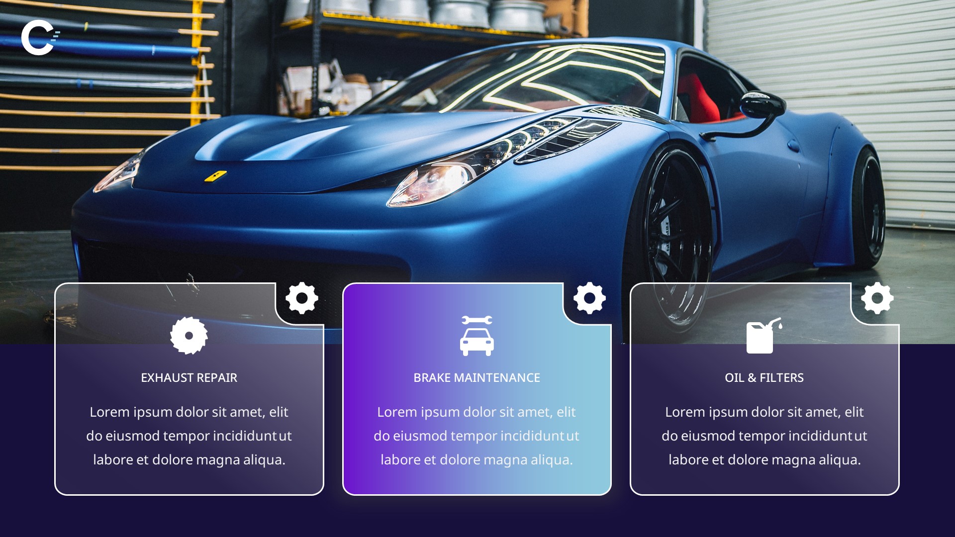 Carengine - Car Service PowerPoint Template, Presentation Templates