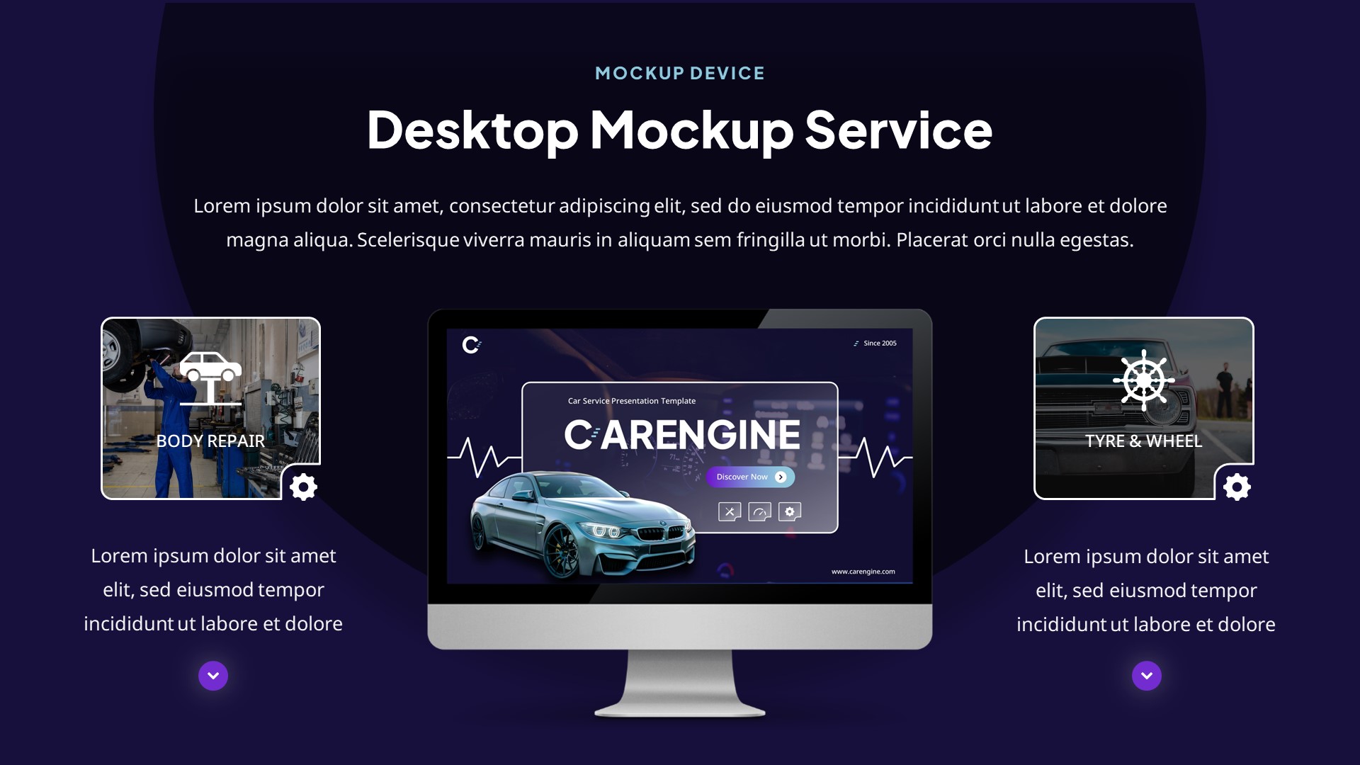 Carengine - Car Service PowerPoint Template, Presentation Templates