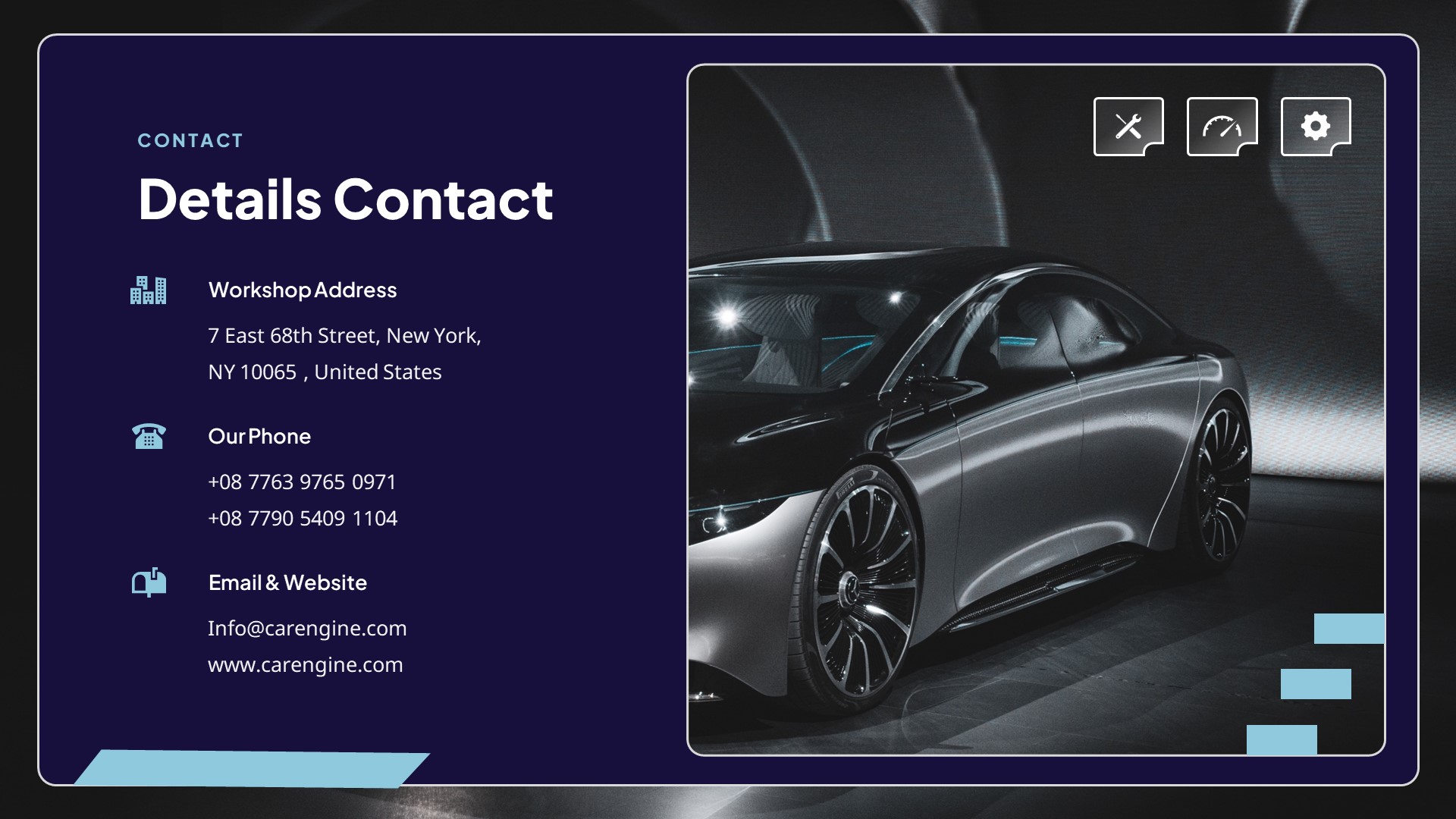 Carengine - Car Service PowerPoint Template, Presentation Templates