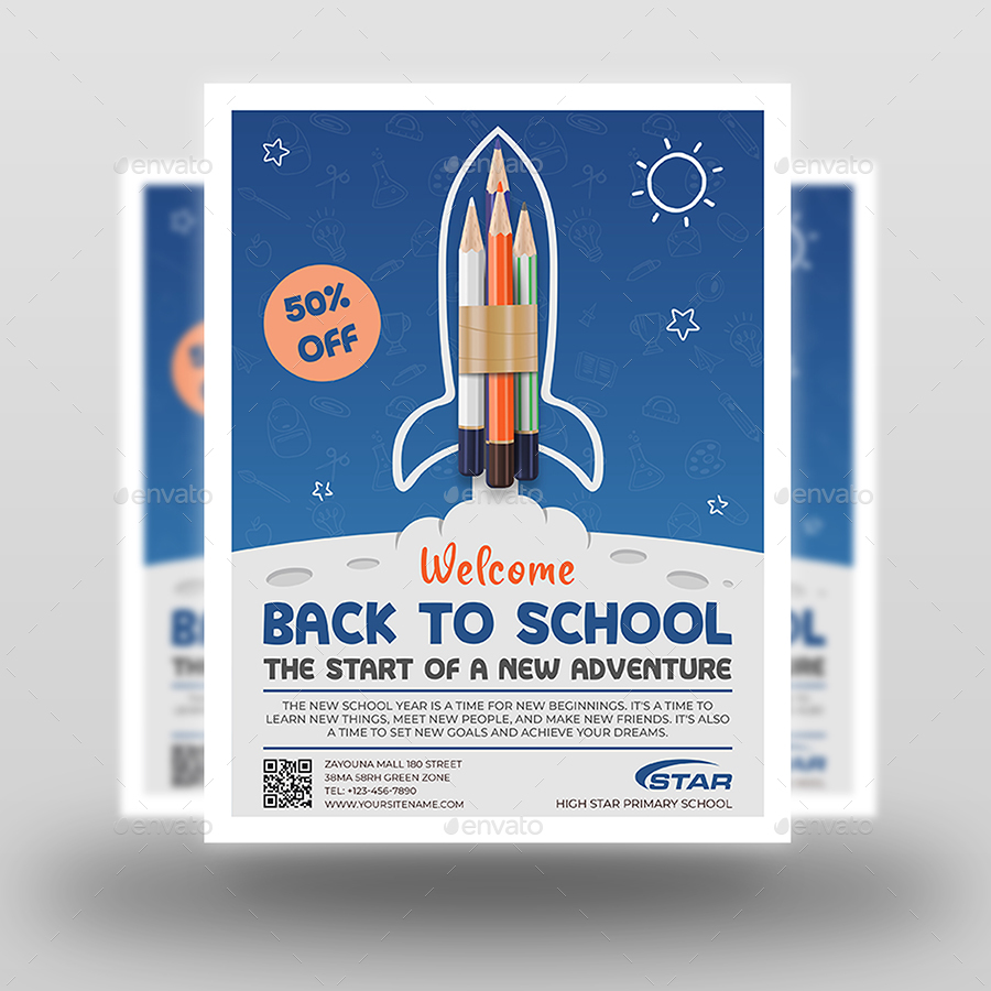 Back To School Flyer Template Vol.3, Print Templates | GraphicRiver