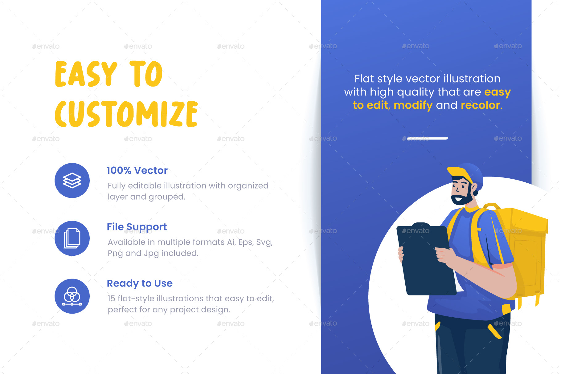 Delivery Service Vector Illustration Set, Vectors | GraphicRiver