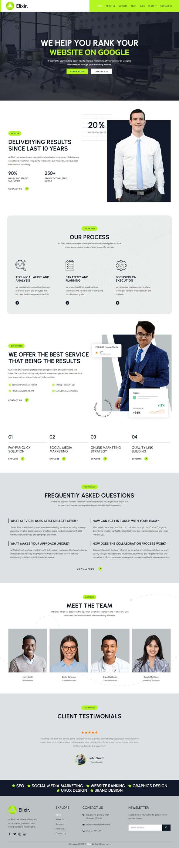 Elixir - Digital Marketing Agency Elementor Template Kit by awaiken