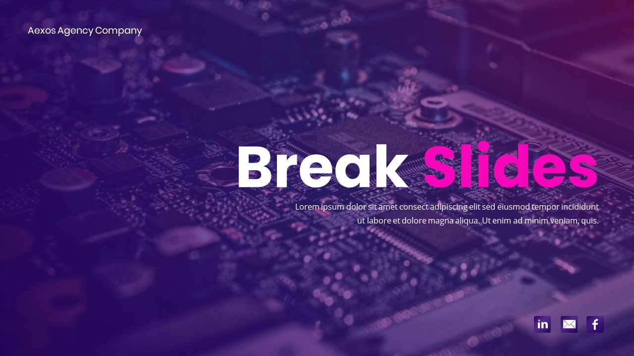 Aexos - AI Tech Presentation PowerPoint Template, Presentation Templates