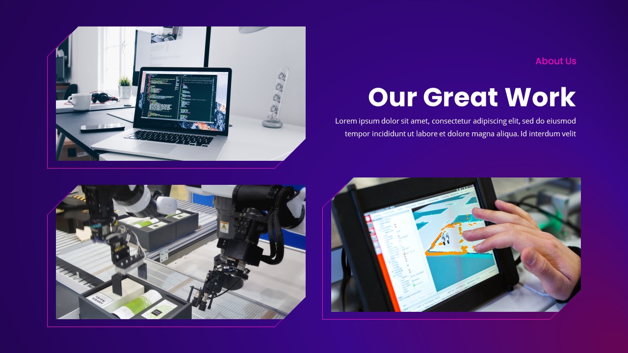 Aexos - AI Tech Presentation PowerPoint Template, Presentation Templates