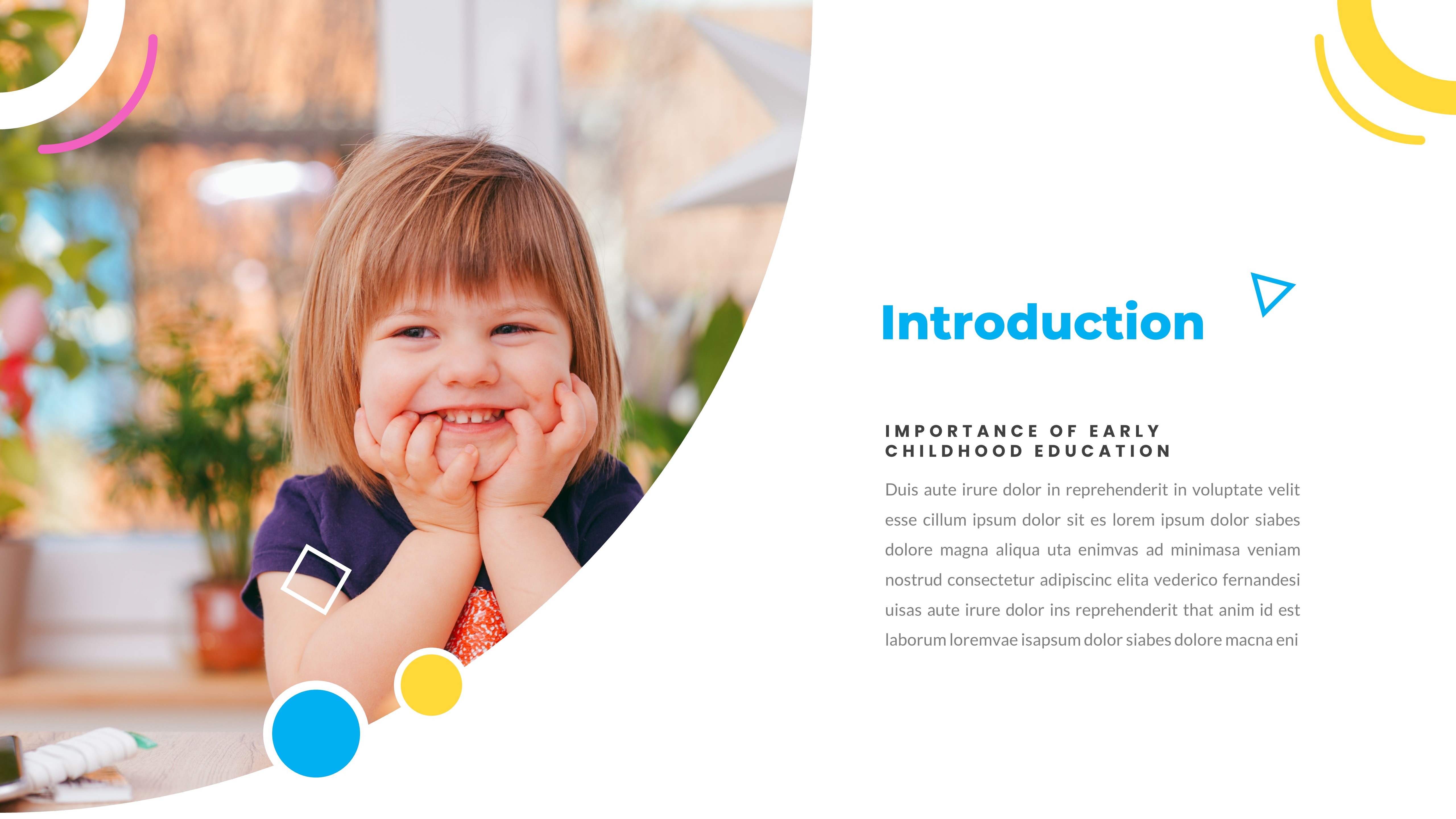 Kindergarten and preschool education Powerpoint Template, Presentation ...