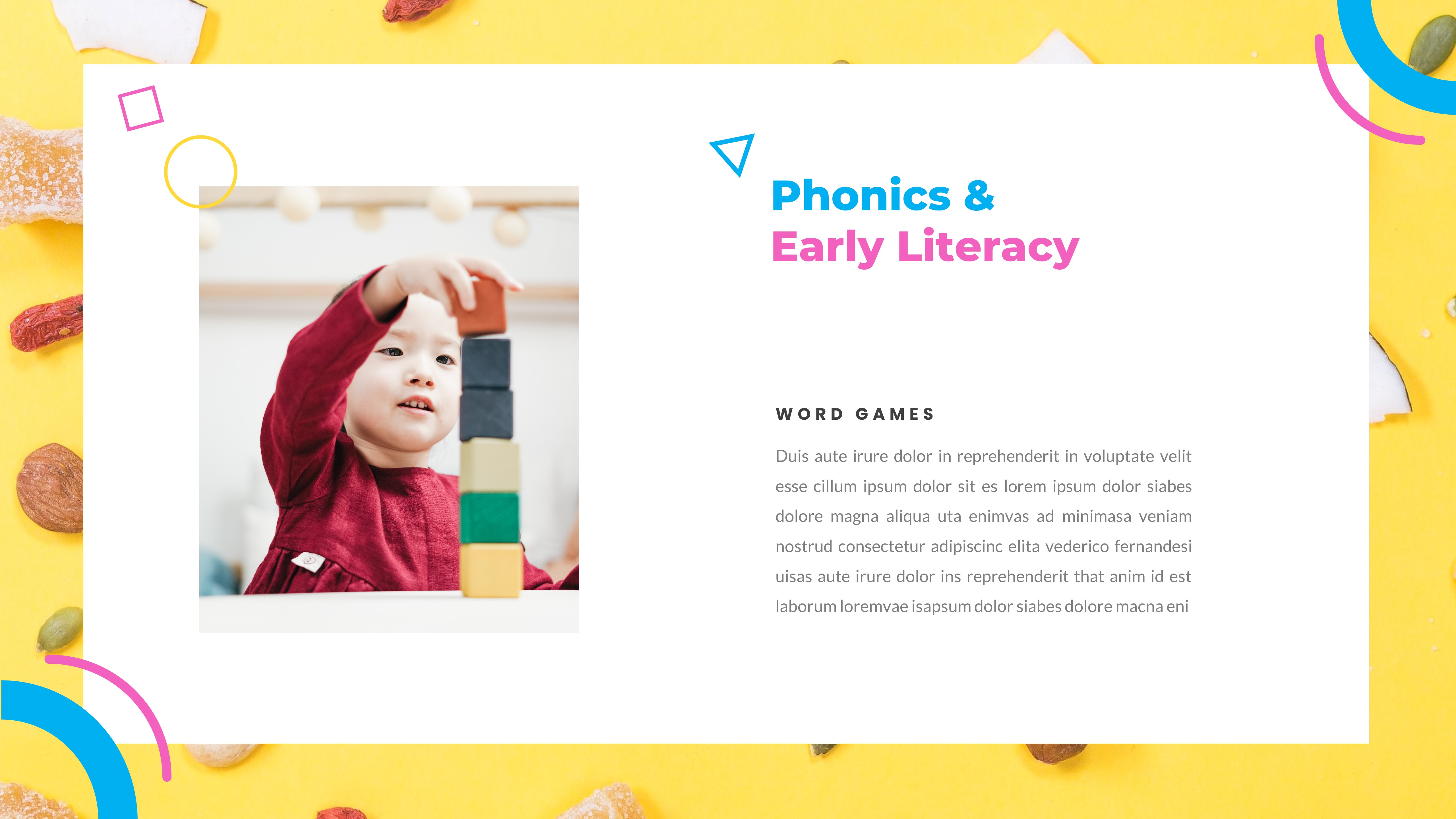 Kindergarten and preschool education Powerpoint Template, Presentation ...