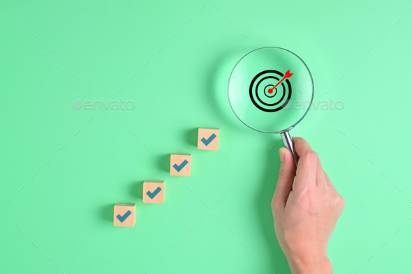 success target background. step of success target to the arrow board ...