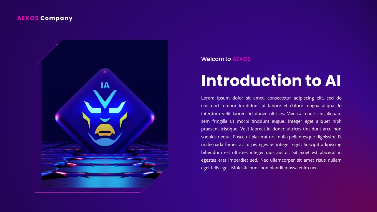 Aexos - AI Tech Presentation Google Slides Template, Presentation Templates