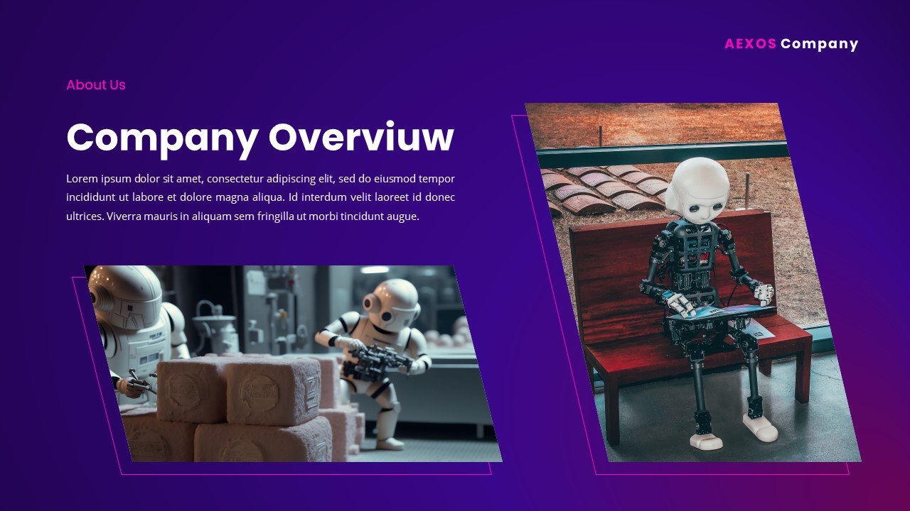 Aexos - AI Tech Presentation Google Slides Template, Presentation Templates