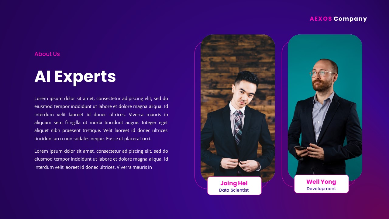 Aexos - AI Tech Presentation Google Slides Template, Presentation Templates