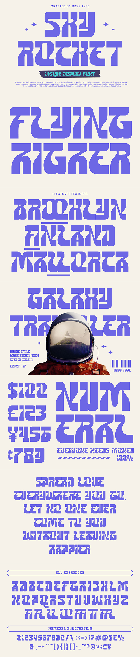 Sky Rocket - Unique Display Font, Fonts | GraphicRiver