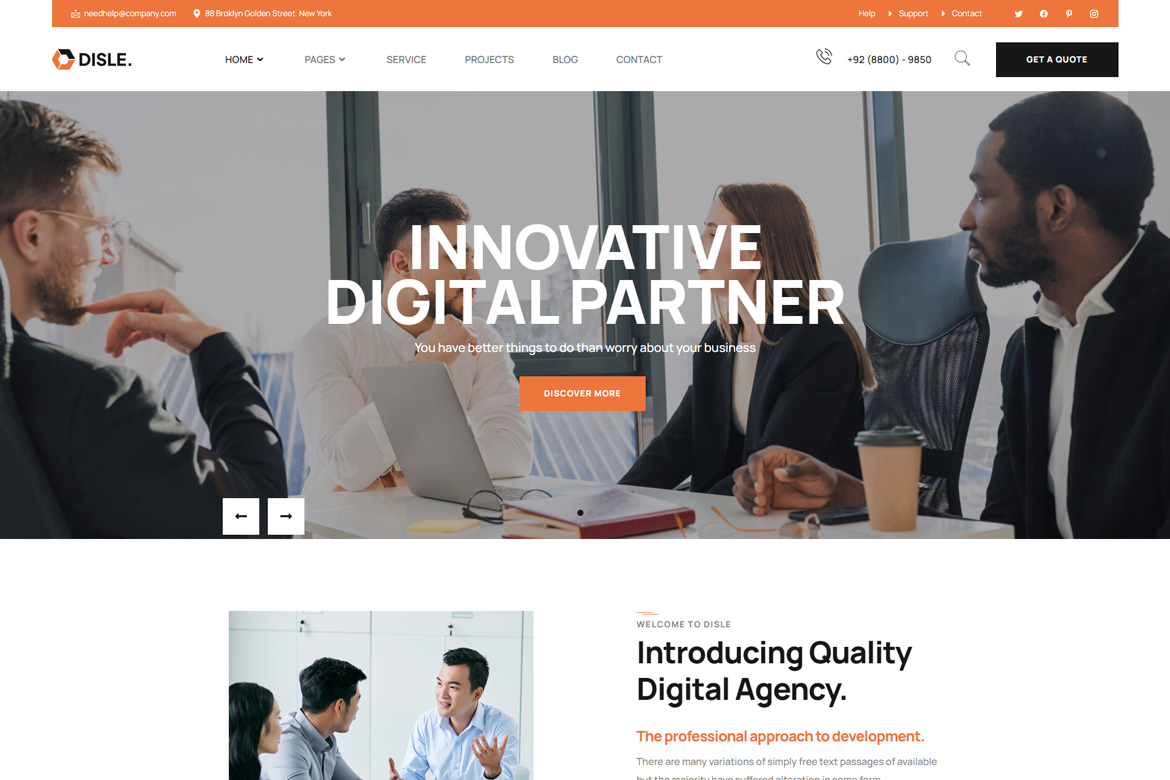 Disle - Digital Agency Elementor Template Kit by themesflat | ThemeForest