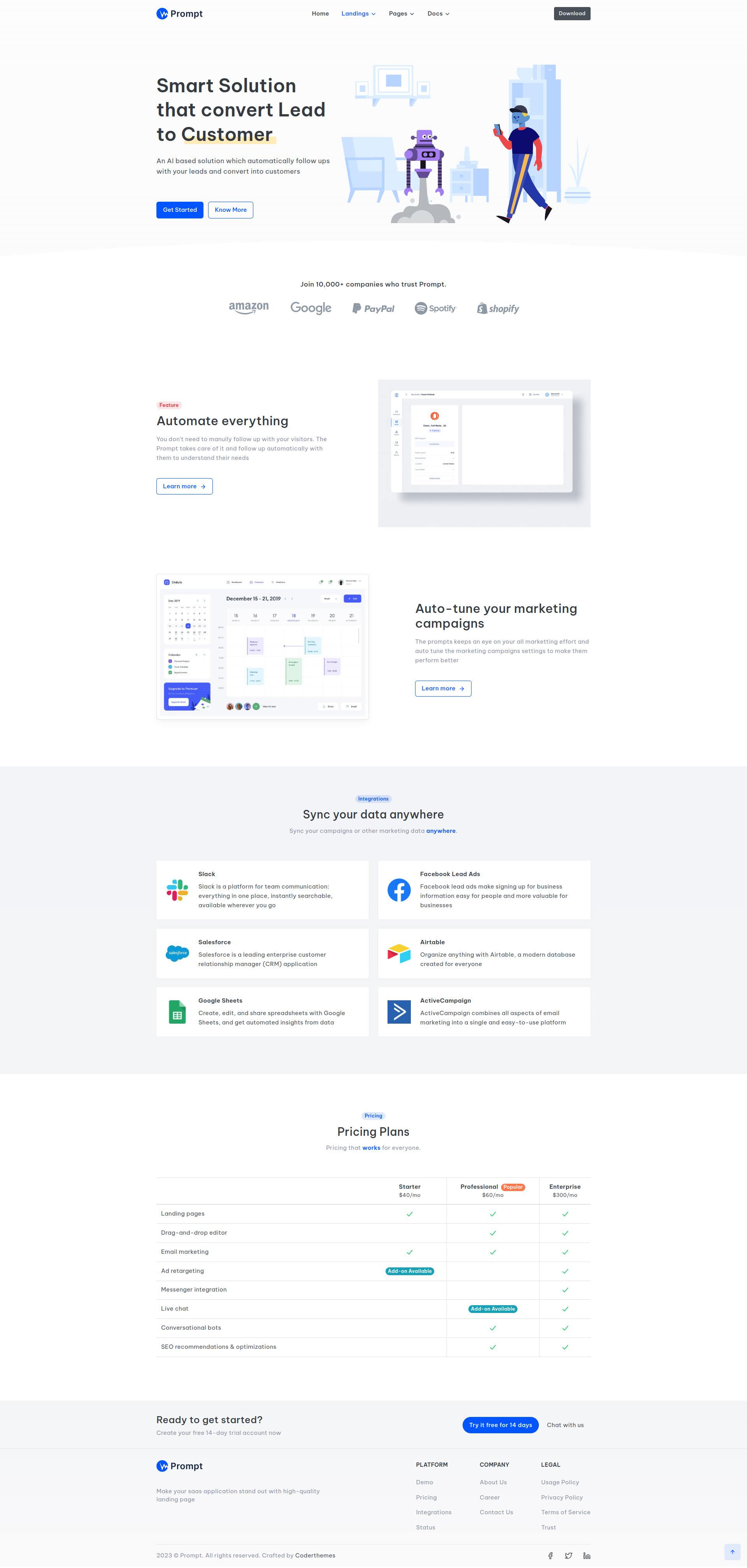 Prompt - Figma Landing UI Kit by coderthemes | ThemeForest
