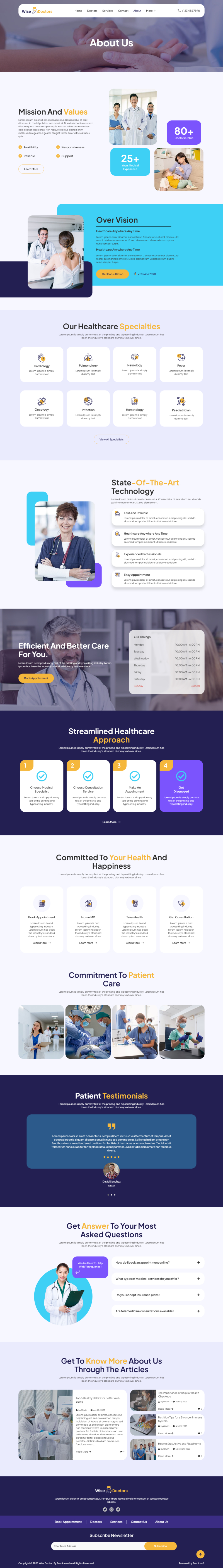 WiseDoctors - Healthcare & Medical Elementor Template Kit by Evonicmedia