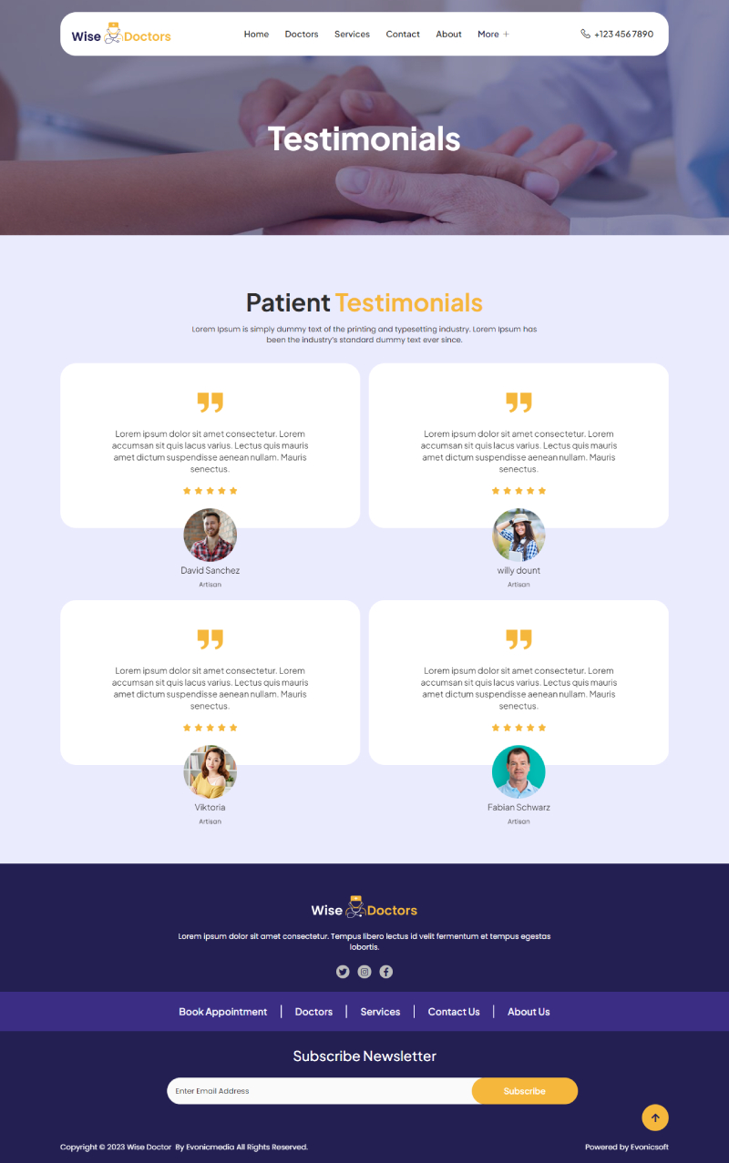 WiseDoctors - Healthcare & Medical Elementor Template Kit by Evonicmedia