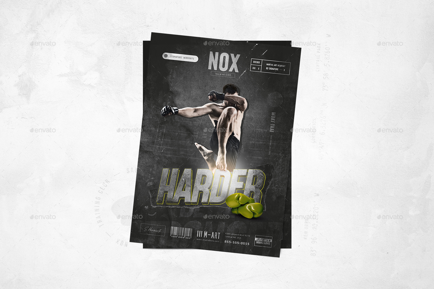 Kickboxing Fitness Flyer | Poster, Print Templates | GraphicRiver