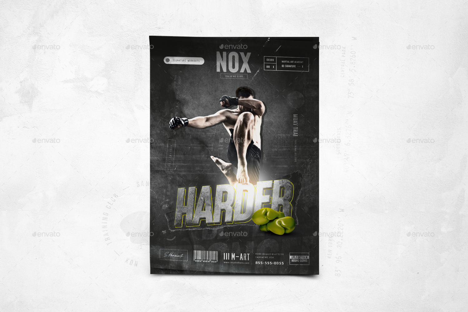 Kickboxing Fitness Flyer | Poster, Print Templates | GraphicRiver