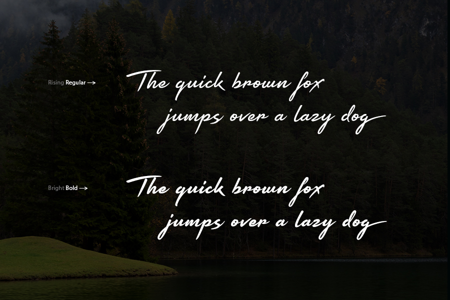 Rising Handwriting Font, Fonts | GraphicRiver