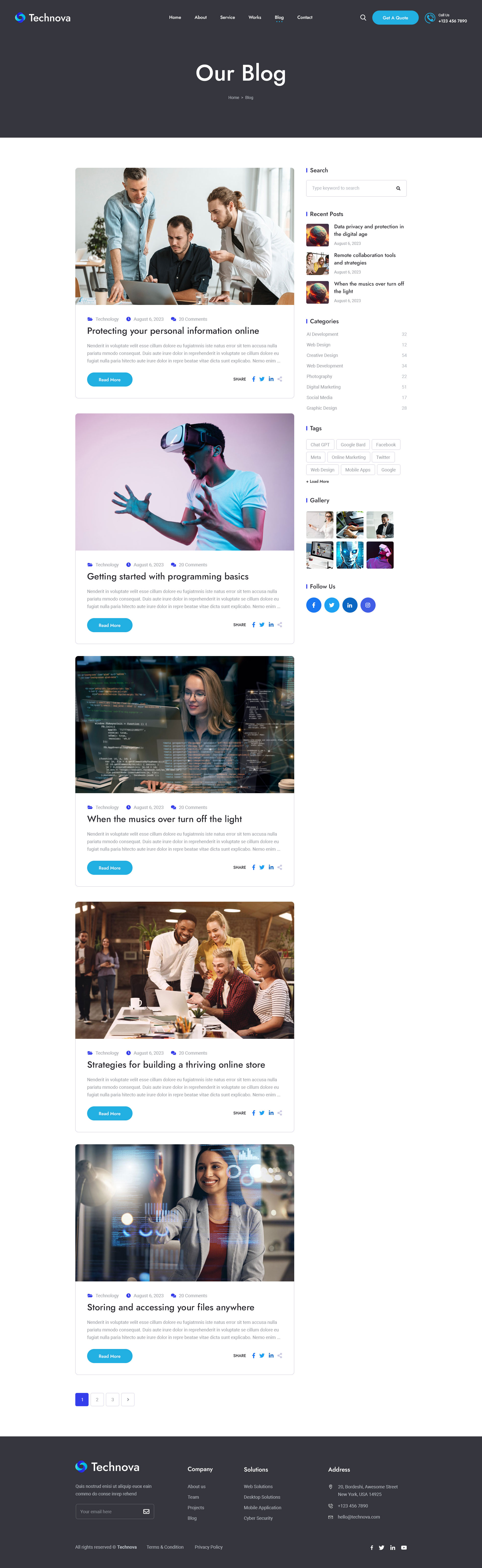 Technova - IT Startup & Agency PSD Template by wpmessiah | ThemeForest