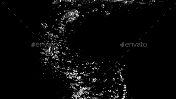 Blurry images of soda bubbles splashing in black background Stock Photo by gnepphoto