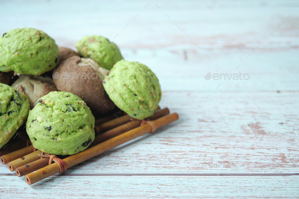 green color sweets, confectionary and pastry products Stock Photo by ...