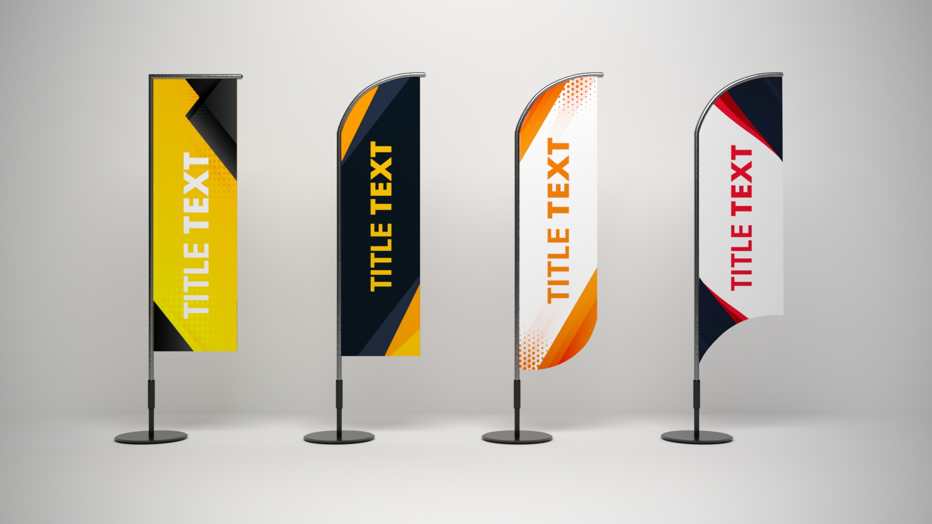 Banner Flags Low-poly by p3rless | 3DOcean
