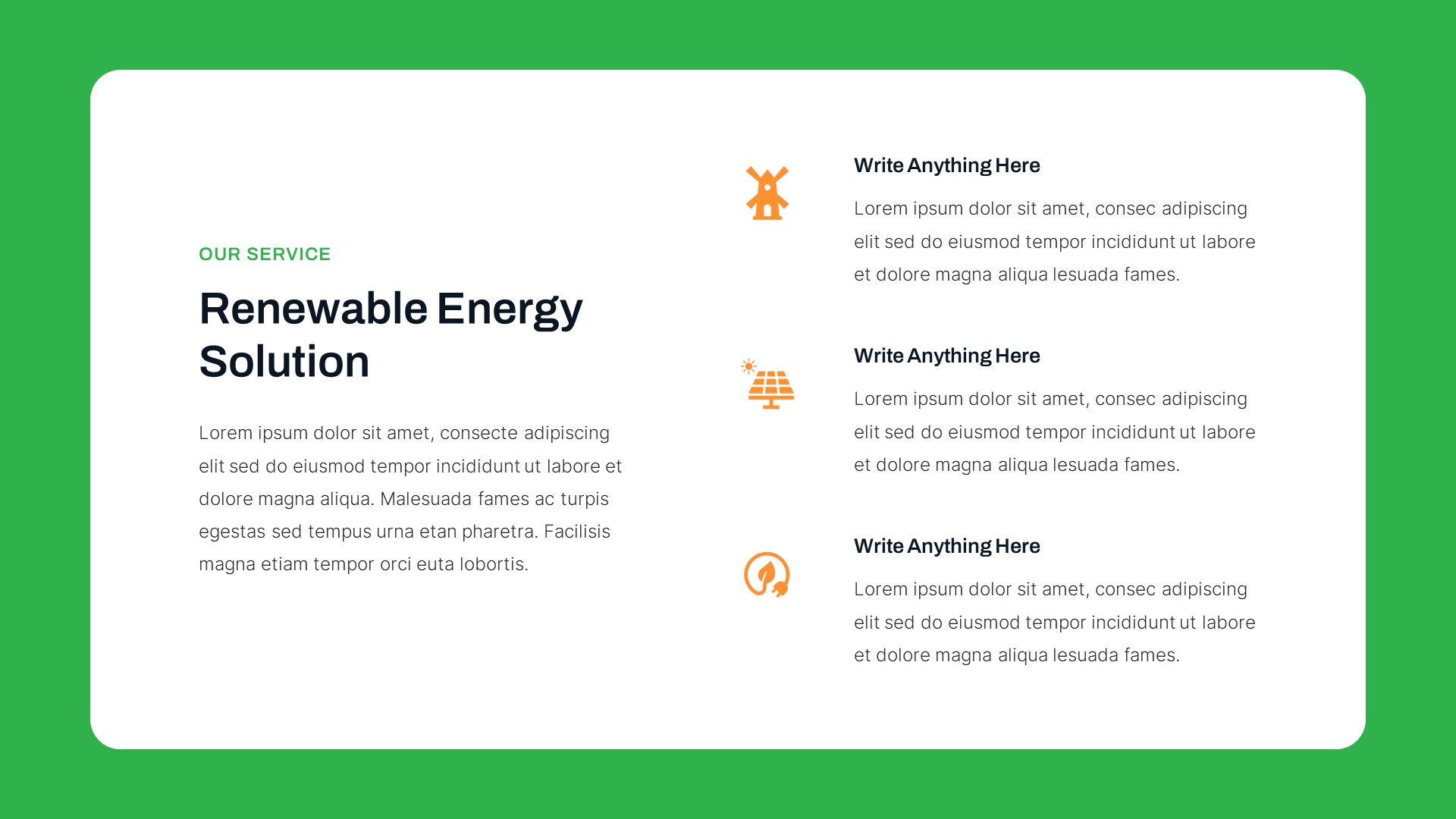 Solaris - Renewable Energy Google Slides Template, Presentation Templates