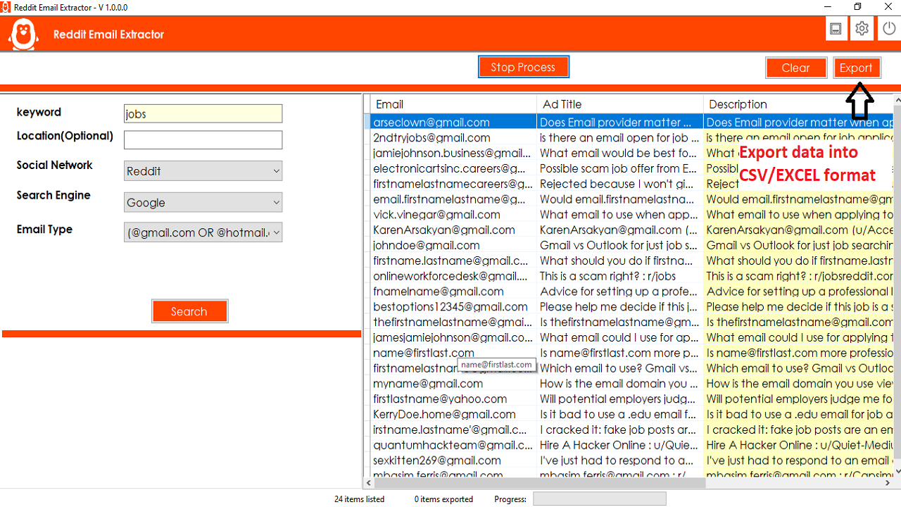 Redit Email Extractor by bhansalisoft | CodeCanyon