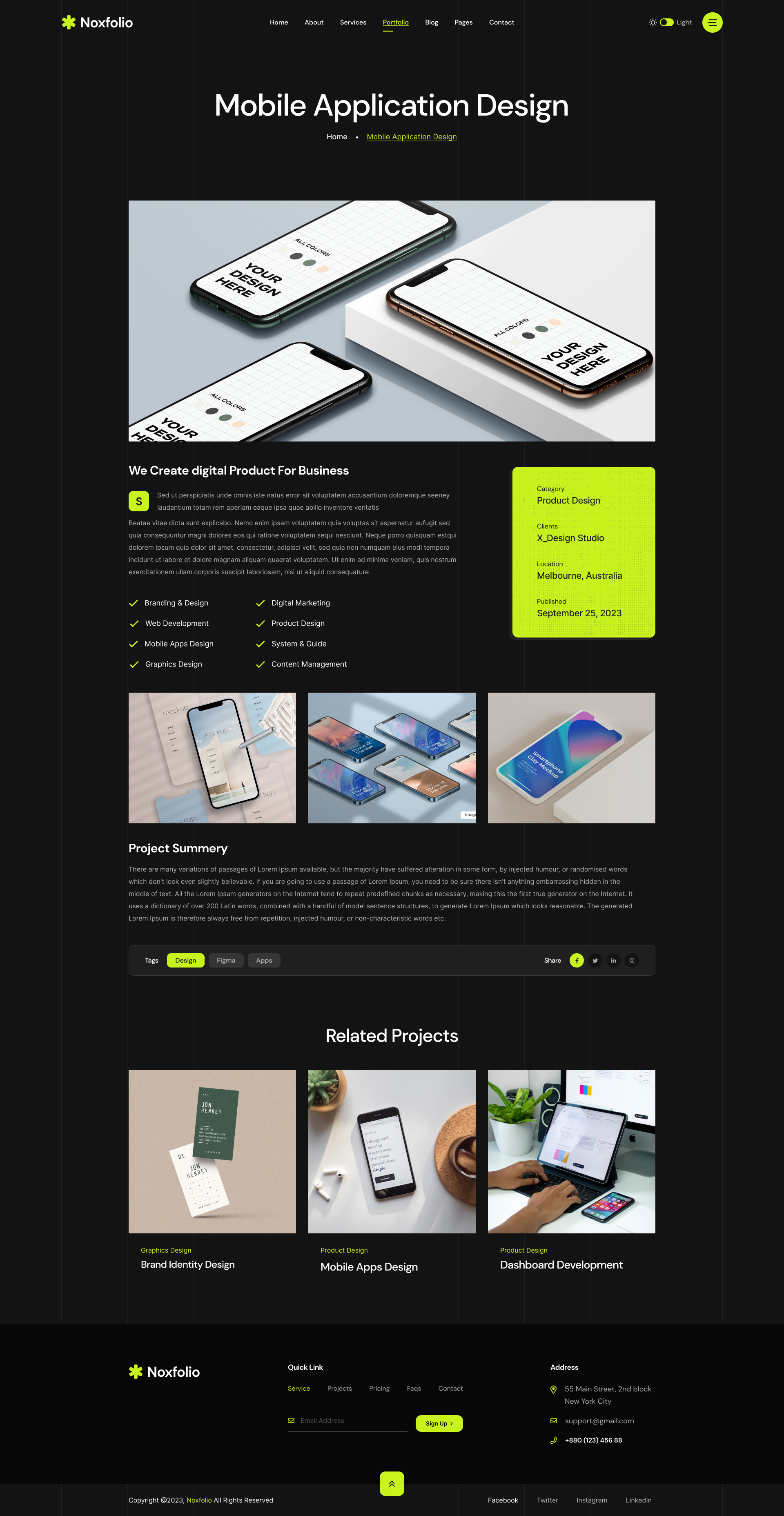 Noxfolio - Personal Portfolio Resume Figma Template by Webtend | ThemeForest