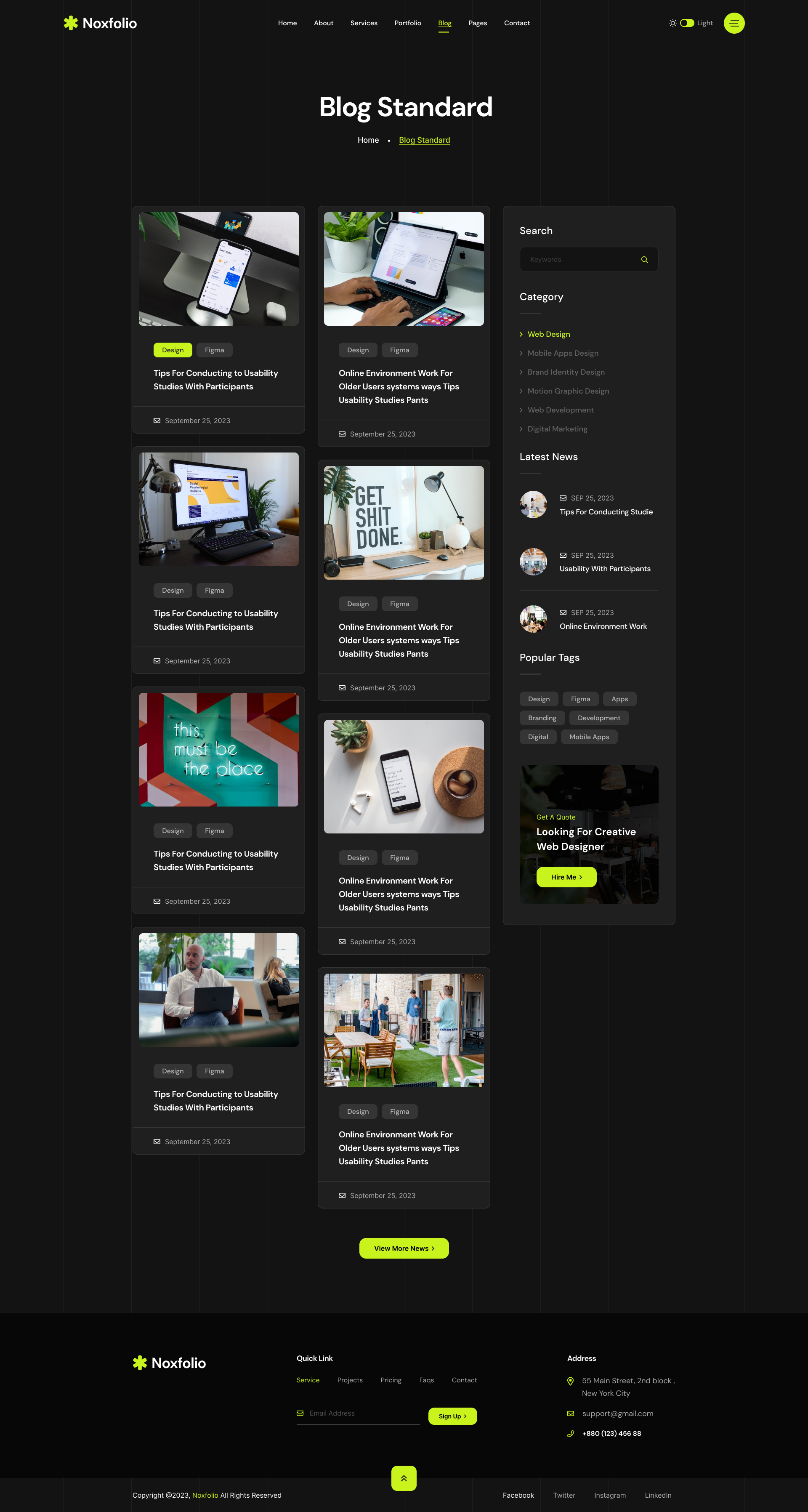 Noxfolio - Personal Portfolio Resume Figma Template by Webtend | ThemeForest
