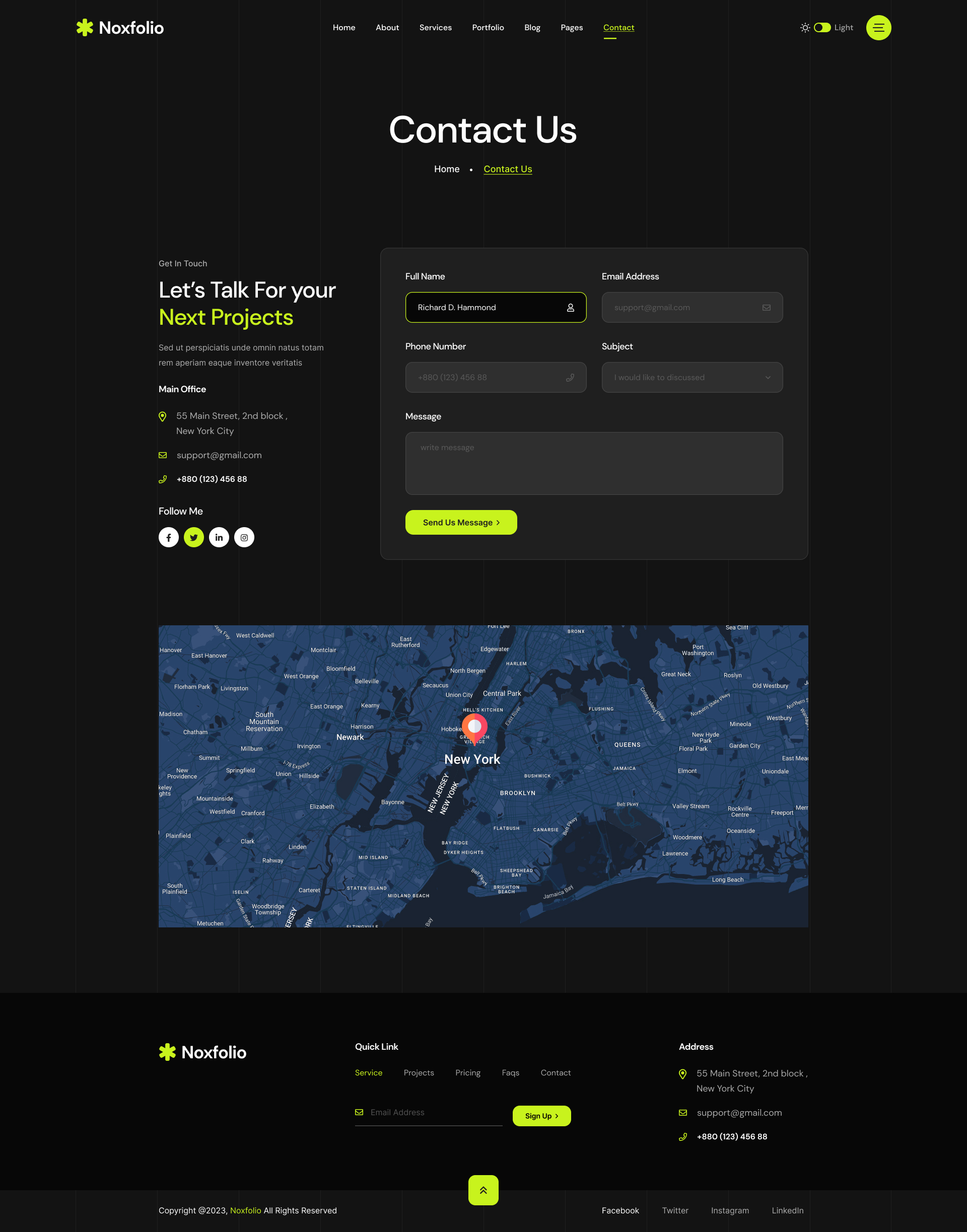 Noxfolio - Personal Portfolio Resume Figma Template by Webtend | ThemeForest