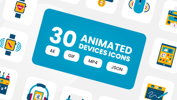 Animated Devices Icons, After Effects Project Files | VideoHive