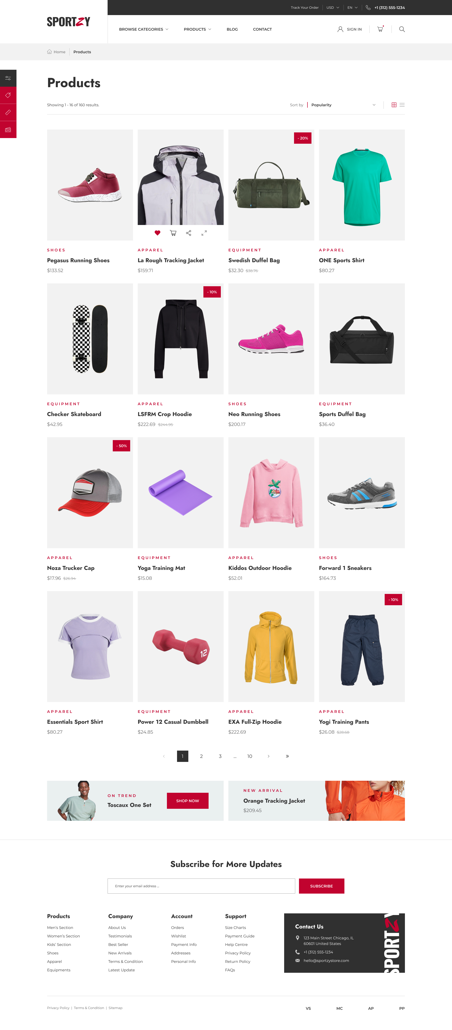 Sportzy - Sportswear E-Commerce Website Design UI Figma Template by ...