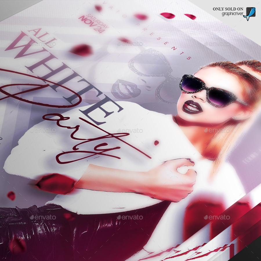 All White Party Flyer Template, Print Templates | GraphicRiver