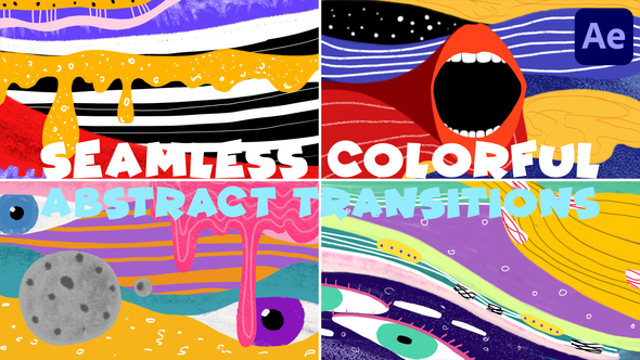 Seamless Colorful Abstract Transitions | After Effects, After Effects ...