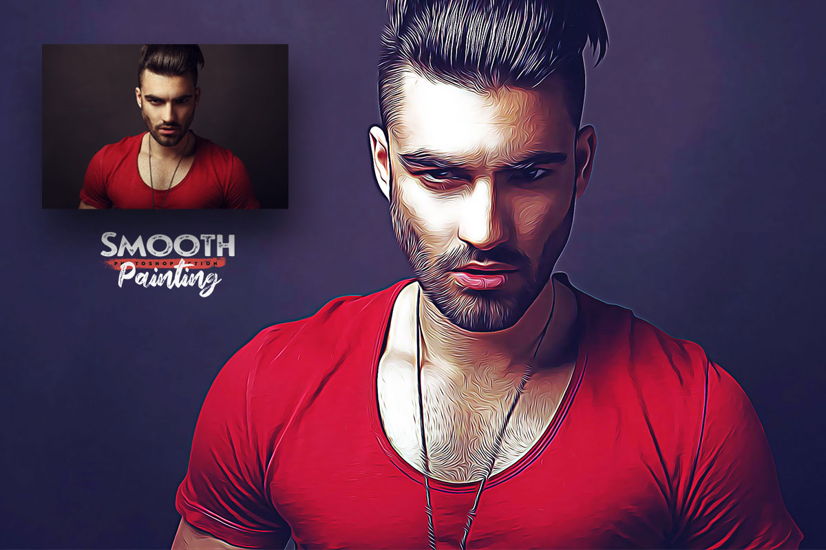 Smooth Painting Photoshop Action, Add-ons | GraphicRiver