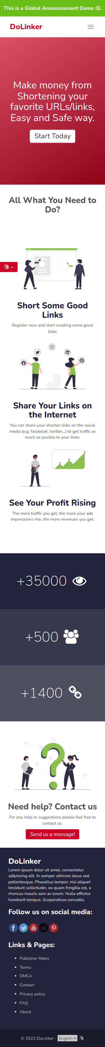 DoLinker - Ultimate URL Shortener Platform (SaaS). by MR_MED | CodeCanyon