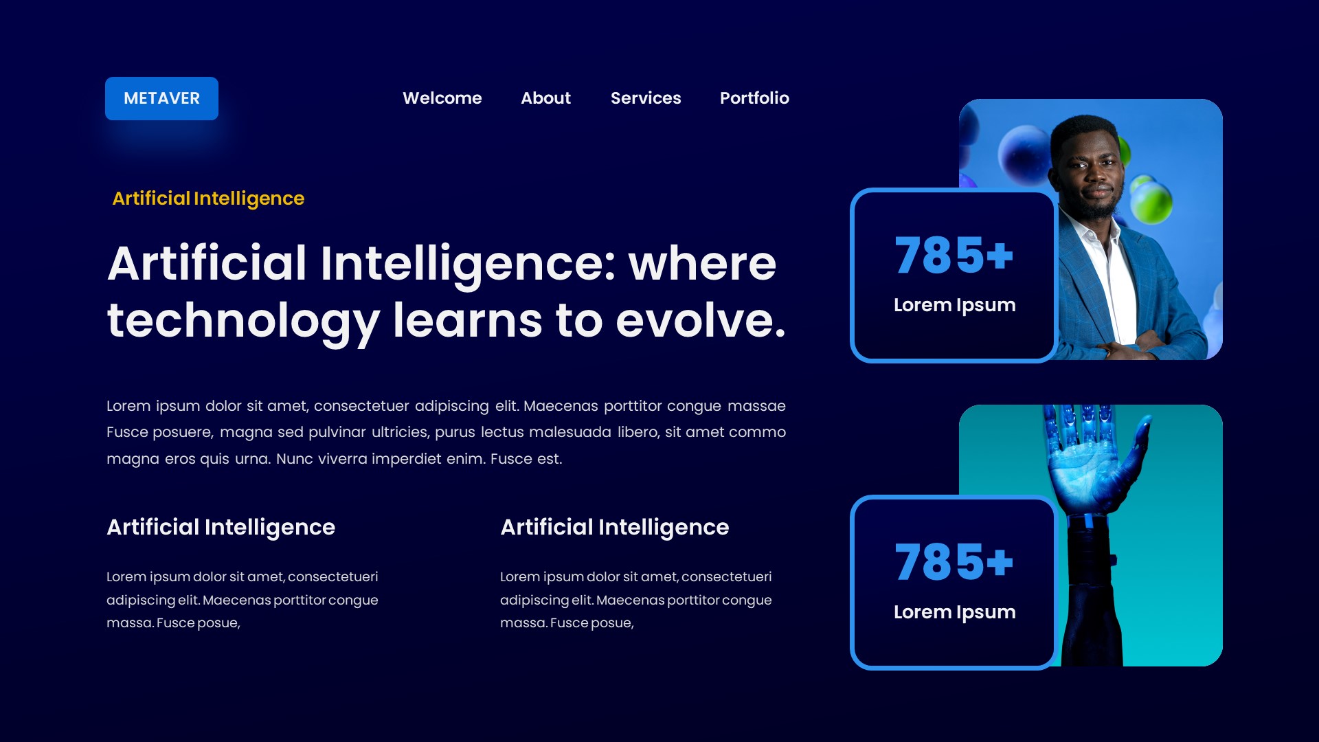 Metaver - Artificial Intelligence Powerpoint Template, Presentation ...