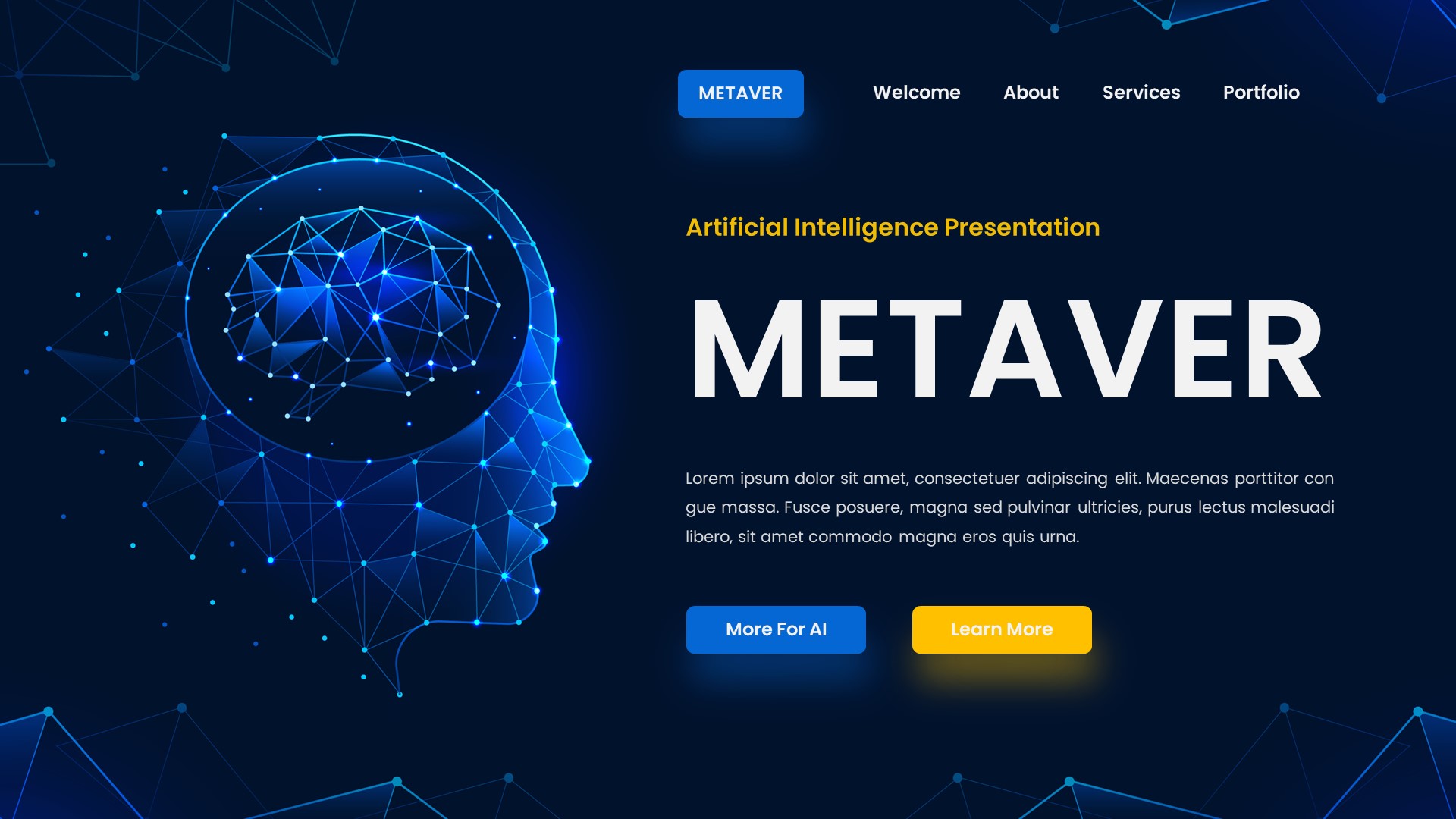 Metaver - Artificial Intelligence Google Slides Template, Presentation ...