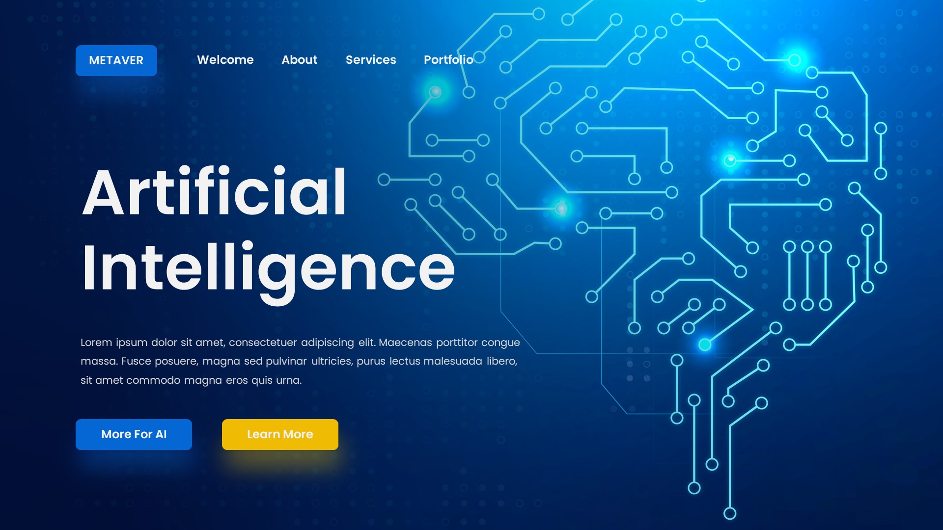 Metaver - Artificial Intelligence Google Slides Template, Presentation ...