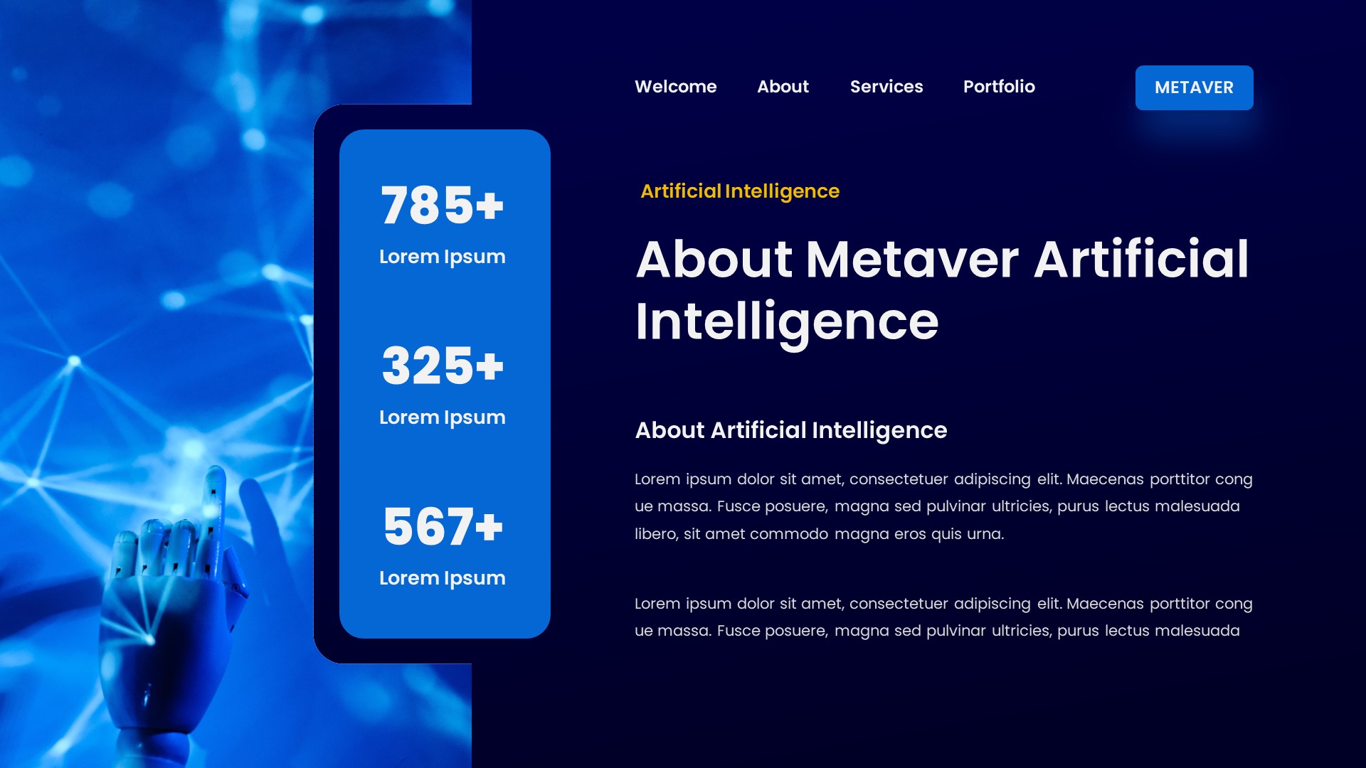Metaver - Artificial Intelligence Google Slides Template, Presentation ...