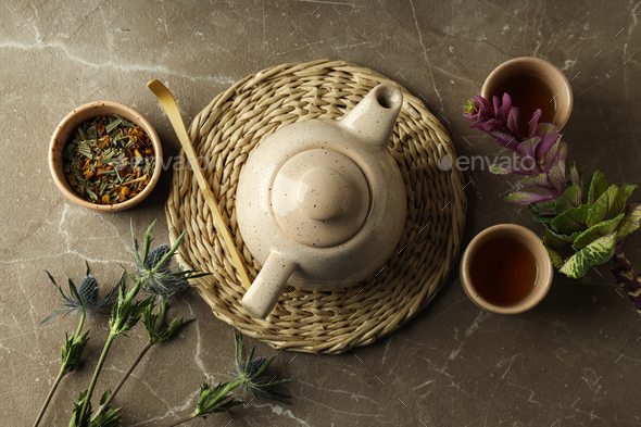 Cozy and tasty hot drink concept - asian tea Stock Photo by AtlasComposer