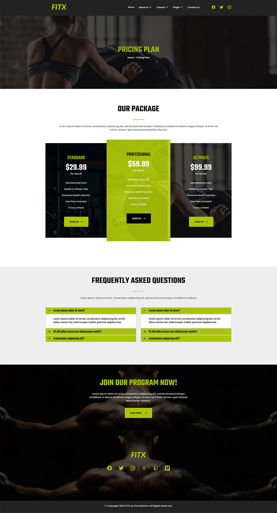 Fitx - Fitness & Gym Figma Template by Rometheme | ThemeForest