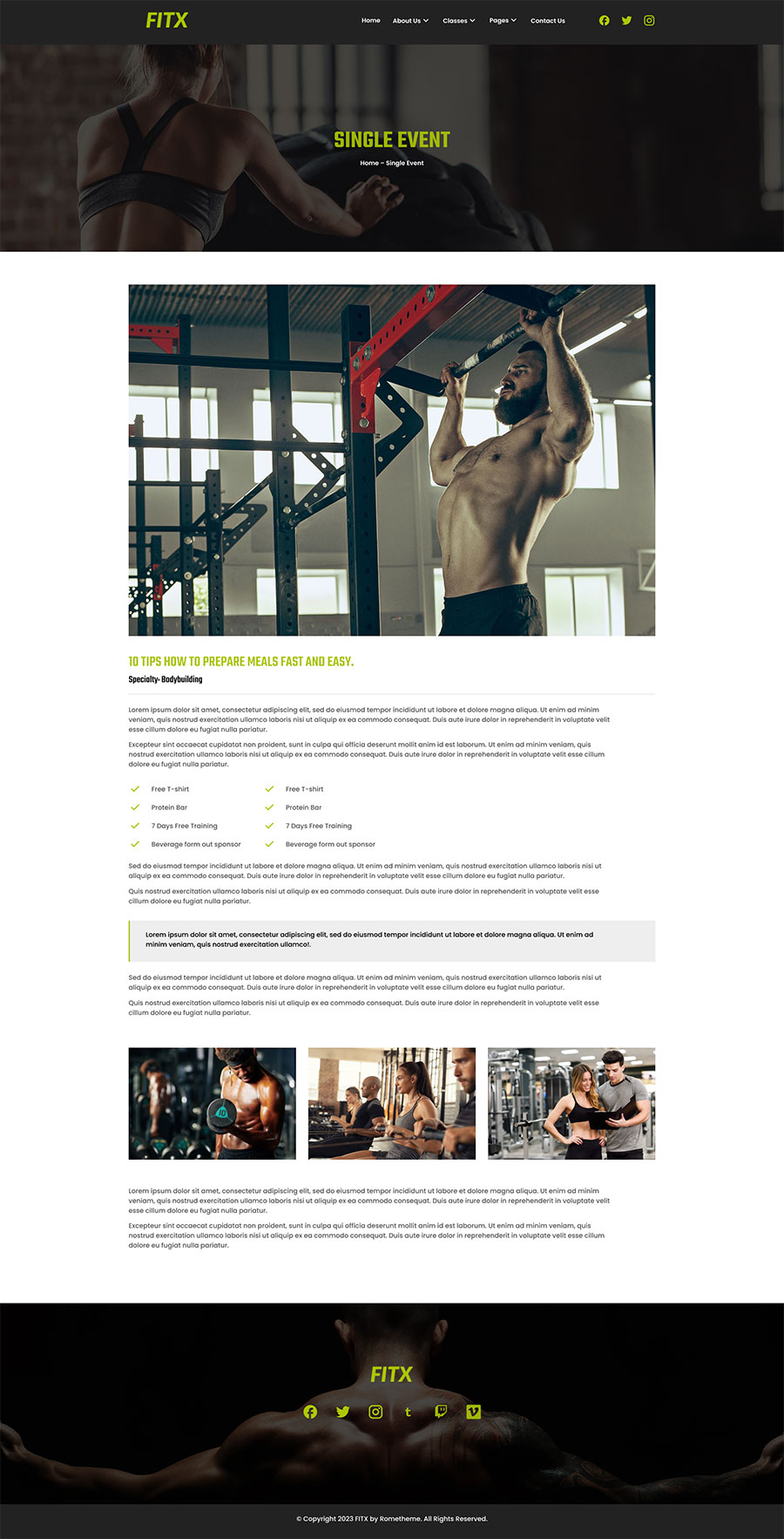 Fitx - Fitness & Gym Figma Template by Rometheme | ThemeForest