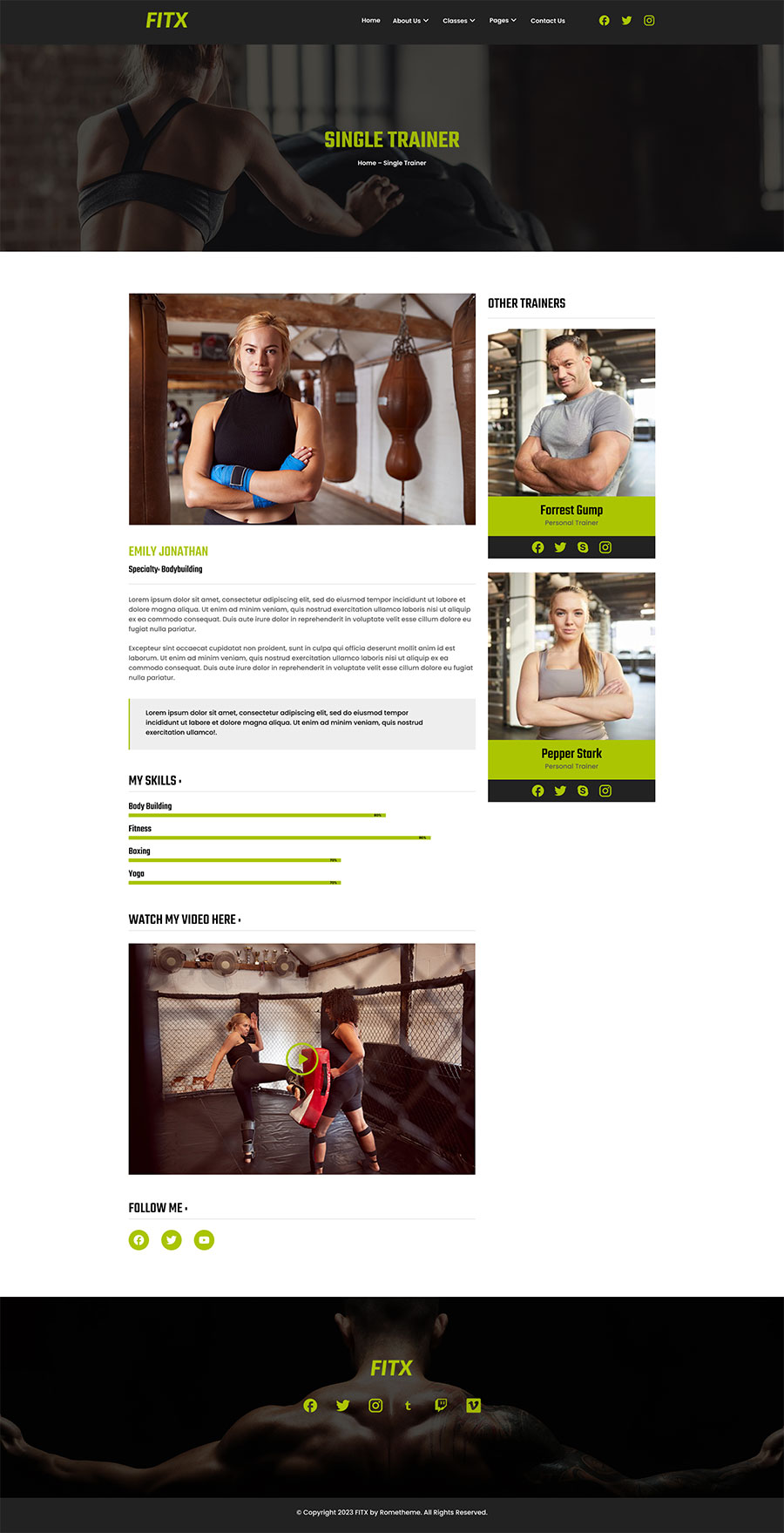 Fitx - Fitness & Gym Figma Template by Rometheme | ThemeForest